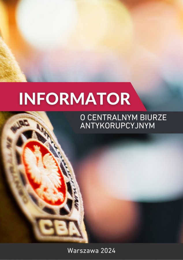 Informator o CBA 2024 - Publikacje w języku polskim CENTRALNE BIURO ...